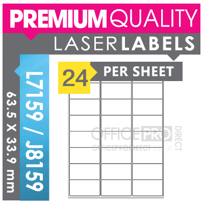 50 SHEETS - 24 PER SHEET - A4 SELF ADHESIVE PRINTER ADDRESS LABELS ...
